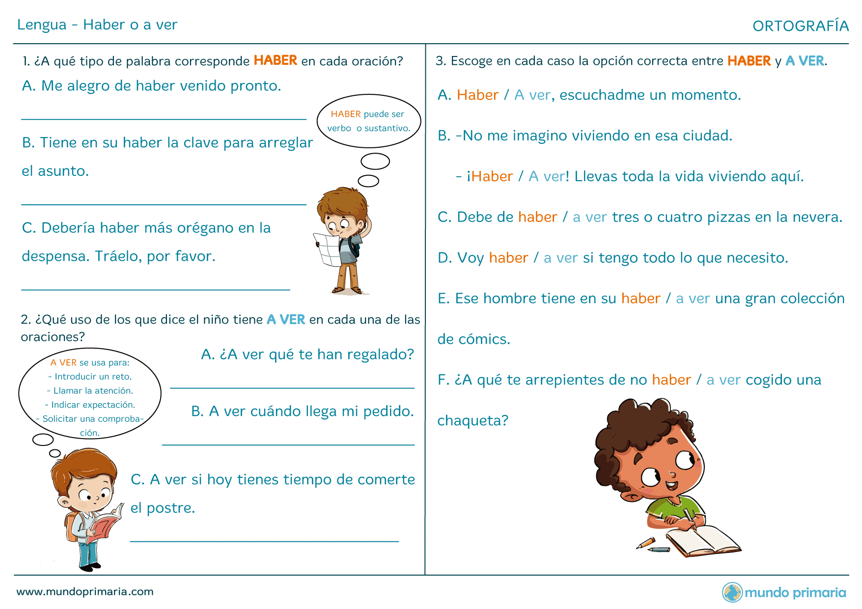 ⭐ A ver o haber Usos correctos de cada una de las formas